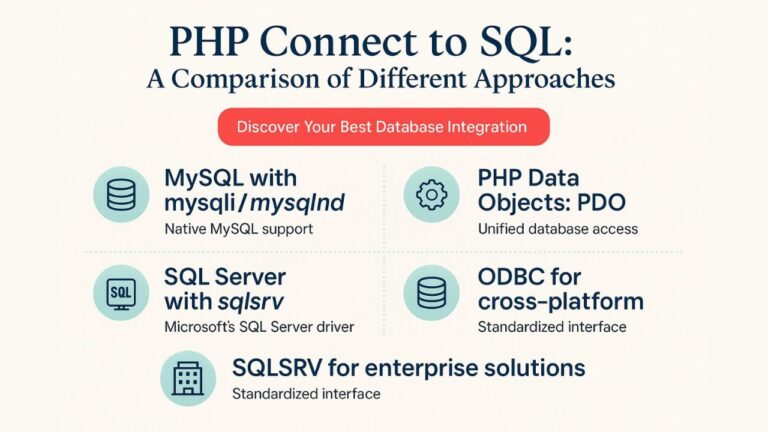 PHP Connect to SQL: Comparison of PDO, SQLSRV & ODBC Approaches